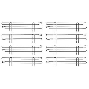 Quantum Storage SL18-8 8-Pack Side Ledge for 18" Deep Wire Shelving Units, Chrome Finish, 1" Width x 18" Length x 4" Height