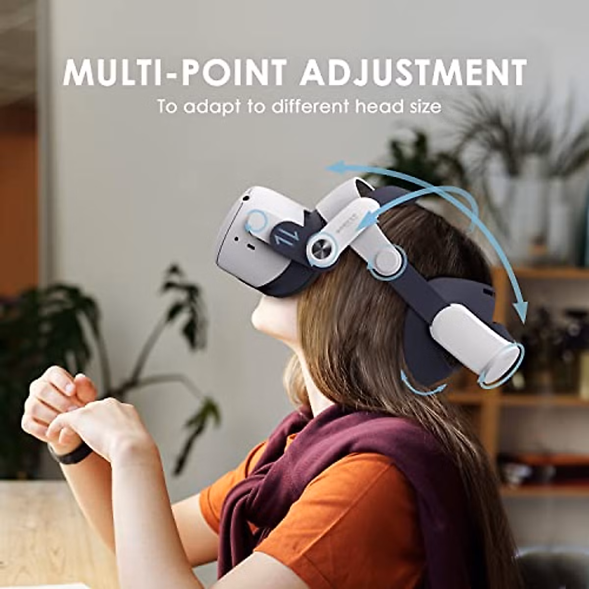BOBOVR M2 Plus Head Strap,Compatible with Meta Quest 2,Enhanced Comfort and Reduce Facial Stress,VR Accessories（M2 Upgrade）