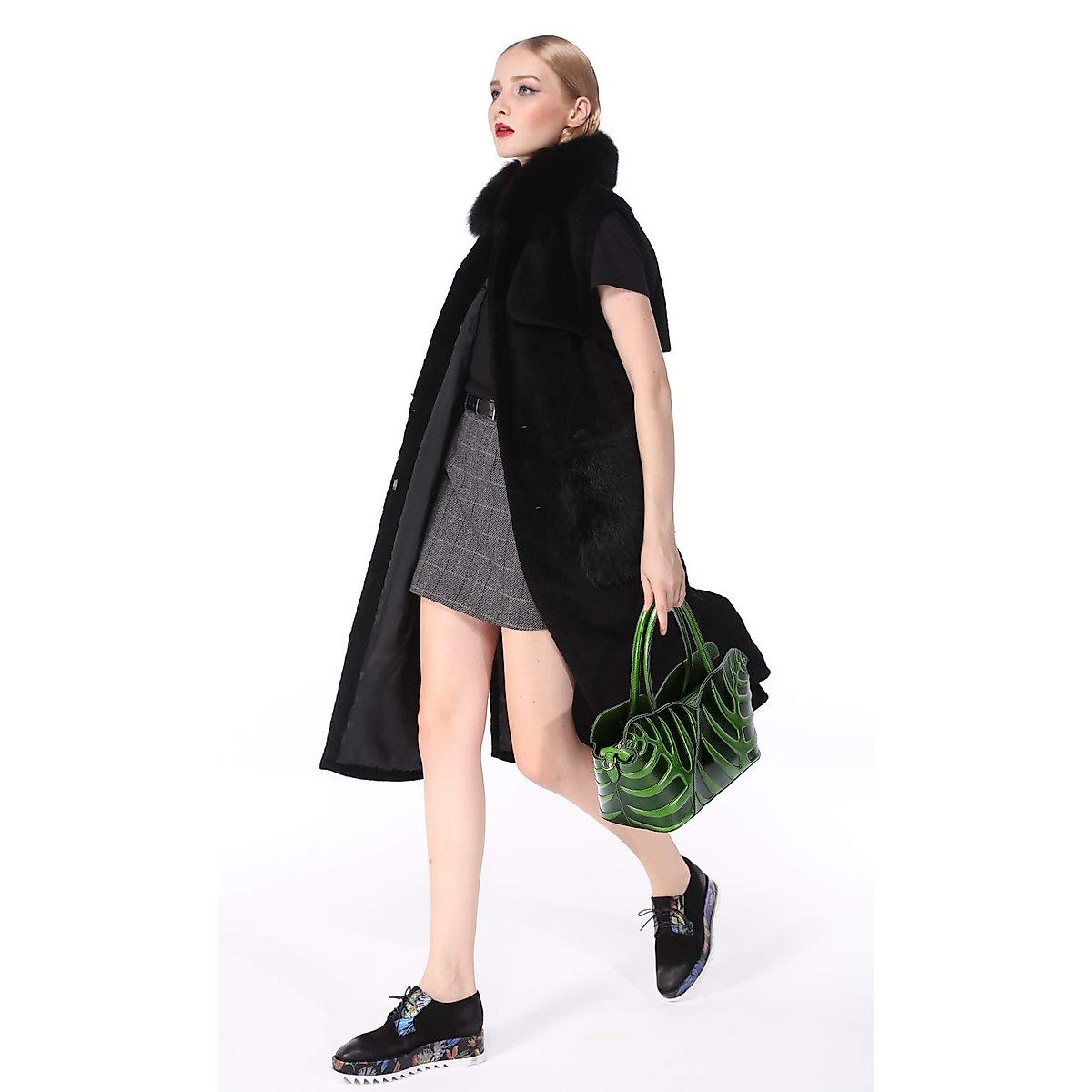 PIJUSHI Designer Leaf Handbags and Purses for Women Top Handle Satchel Shoulder Bag (22352 Green)