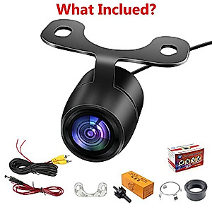 HD Wide Angle Automatic CMOS Car Rear Front Side View Reverse Backup Camera Rear Monitor Parking Assistance Camera Waterproof Universal Reverse Camera with 2 Installation Option for Cars