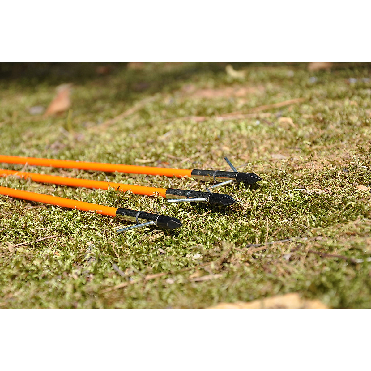 Pocket Shot Bow Fishing Arrows (3 Pack) with Slide, 2 Barb.