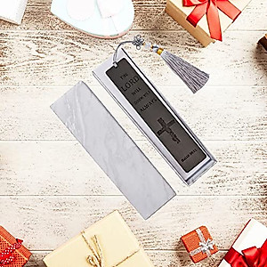 Bible Verses Bookmarks, Inspirational Christian Gifts for Men Women, Religious Gifts for Book Lover (The Lord Will Guide You Always - Black)