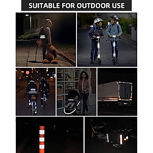 Brozigo Reflective Tape 2-Pack 1 inch X16.5ft Reflective Tape for Safety Warning, Reflector Tape Outdoor Waterproof for Clothing, White