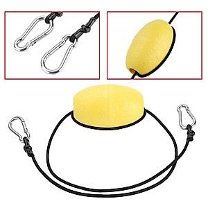 Kayak Tow Rope,Kayak Tow Line,Kayak Drift Anchor Tow Rope Nylon Tow Line Throw Rope with EVA Buoy Anchor Buoy Steel Clips Kayak Accessory Kayak Anchors ancla Kayak Buoy with Clip