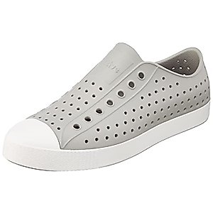 Native Shoes, Jefferson, Lightweight Sneaker for Adults, Pigeon Grey/Shell White, 14 M US Women/12 M US Men