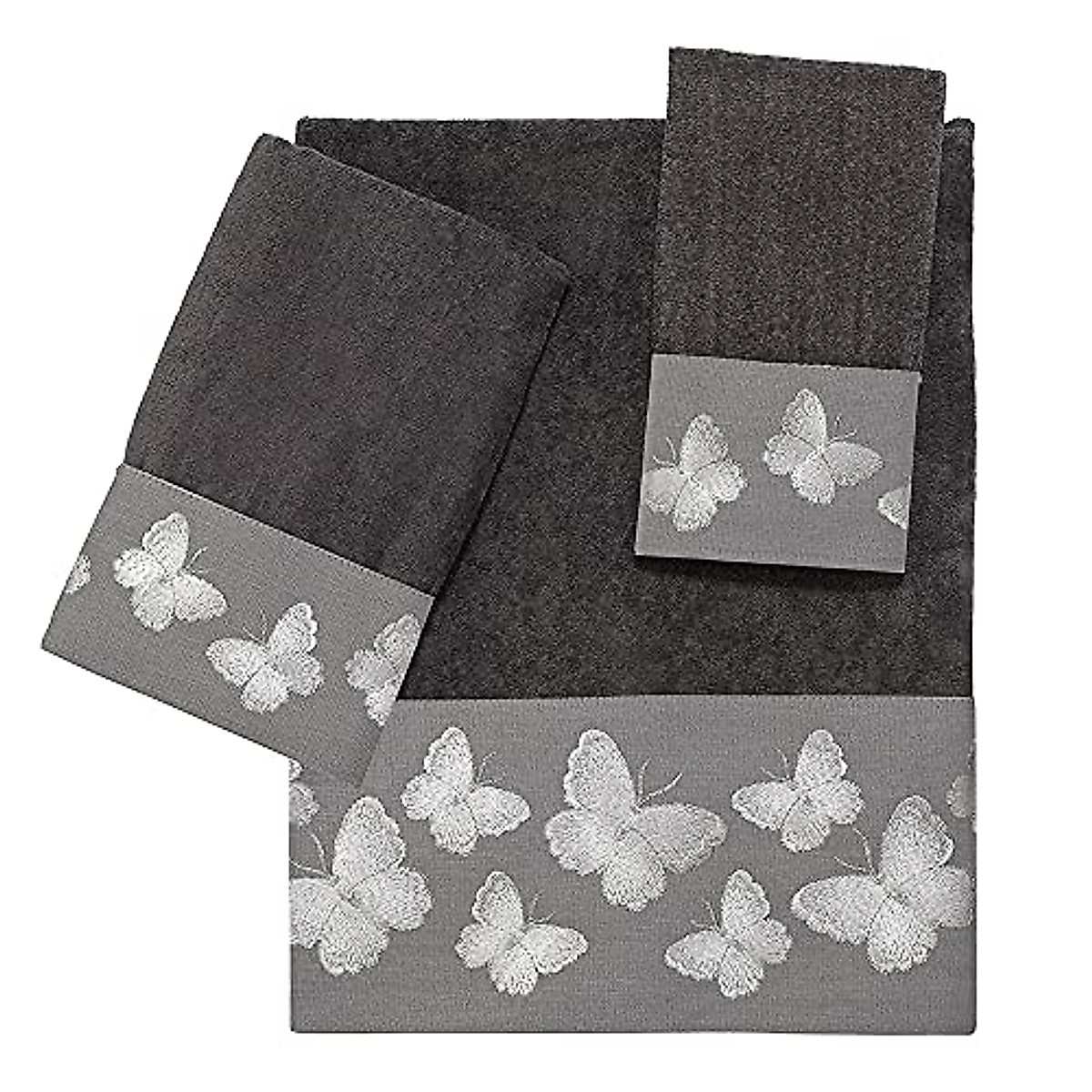 Avanti Linens 039174 GTE Yara Fingertip Towel, One Size, Granite