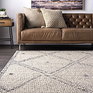 nuLOOM Blaine Dotted Diamond Accent Rug, 2x3, Ivory