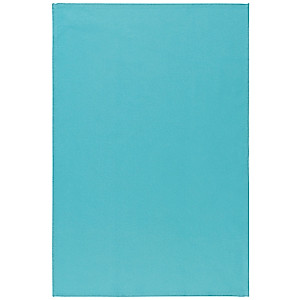 Now Designs Floursack Kitchen Dish Towels, Cotton, Lemon/Turquoise/Grenadine 20 x 30in, Set of 3