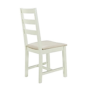 Merax Farmhouse Dining Table Set for 4, Solid Wood Frame with Upholstered Chairs and Bench, Twin, Grey