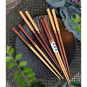 Custom Sandalwood Chopsticks, Engraved With Personalized Names Classic Japanese Style Wood Chop Sticks Set For Chinese Theme Wedding, Housewarmings,Birthday Party Favors and Gifts