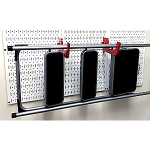 Wall Control Heavy Duty Pegboard Hook Slotted Hook Pair - Slotted Metal Pegboard Heavy-Duty Hooks Pegboard and Slotted Tool Board – Red