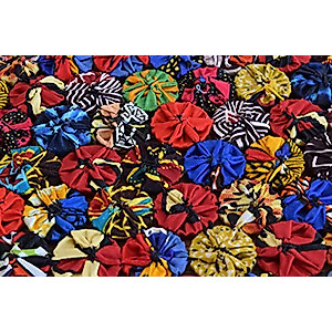 Handcrafted African Trivet made of recycled bottle caps wrap in kitenge material - Handmade in Rwanda - 10 Inches, Multicolored