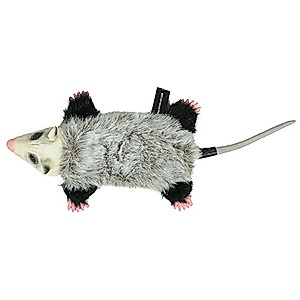 Hyper Pet Real Skinz Plush Dog Toy with Squeaker, Opossum, for All Breed Sizes