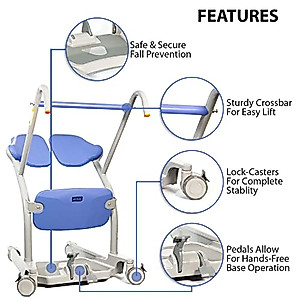 ArjoHuntleigh Sara Stedy Sit to Stand Manual Patient Lift Aid | Fully Assembled Elderly Assistance Products | Holds up to 400 Pounds | Intended for Users 4'11" - 6'6"