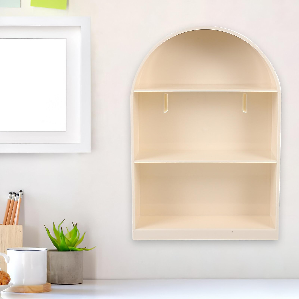 Wall Storage Rack Shelf Wall Figurine Rack Garage Kits Holder Small Floating Shelves Small Wall Shelves Record Wall Mount Wall Hanging Figurine Rack White Perfume Rack Plastic Arch