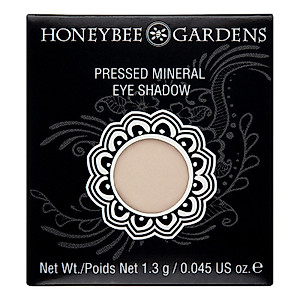 Honeybee Gardens Pressed Powder Eye Shadow Single Refill, Antique, Matte Pale Cream Bisque, Long-Wearing, Creaseproof Mineral Color With Botanicals, 1.2g