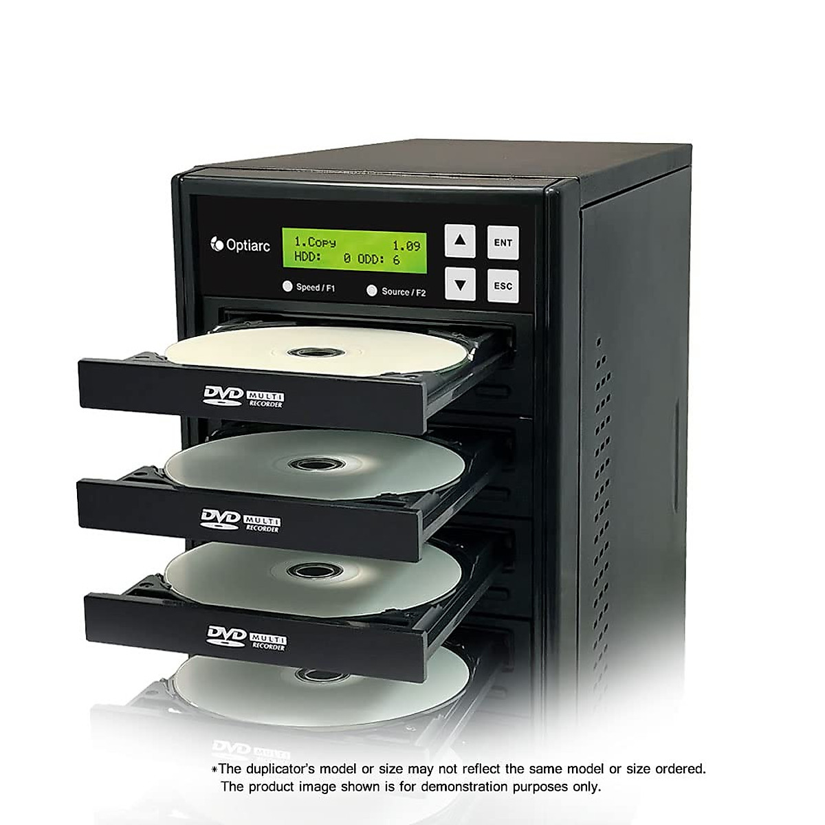 Optiarc 1 to 5 24X Burner M-Disc Support CD DVD Duplicator - Standalone Copier Duplication Tower OPT-S5T-DVD-BK