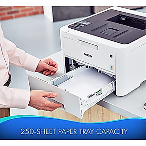 New Brother HL-L32 30CDW Compact Digital Color Laser Printer, with Wireless and Duplex Printing, LCD, 25ppm, 250-sheet, Durlyfish USB Printer Cable