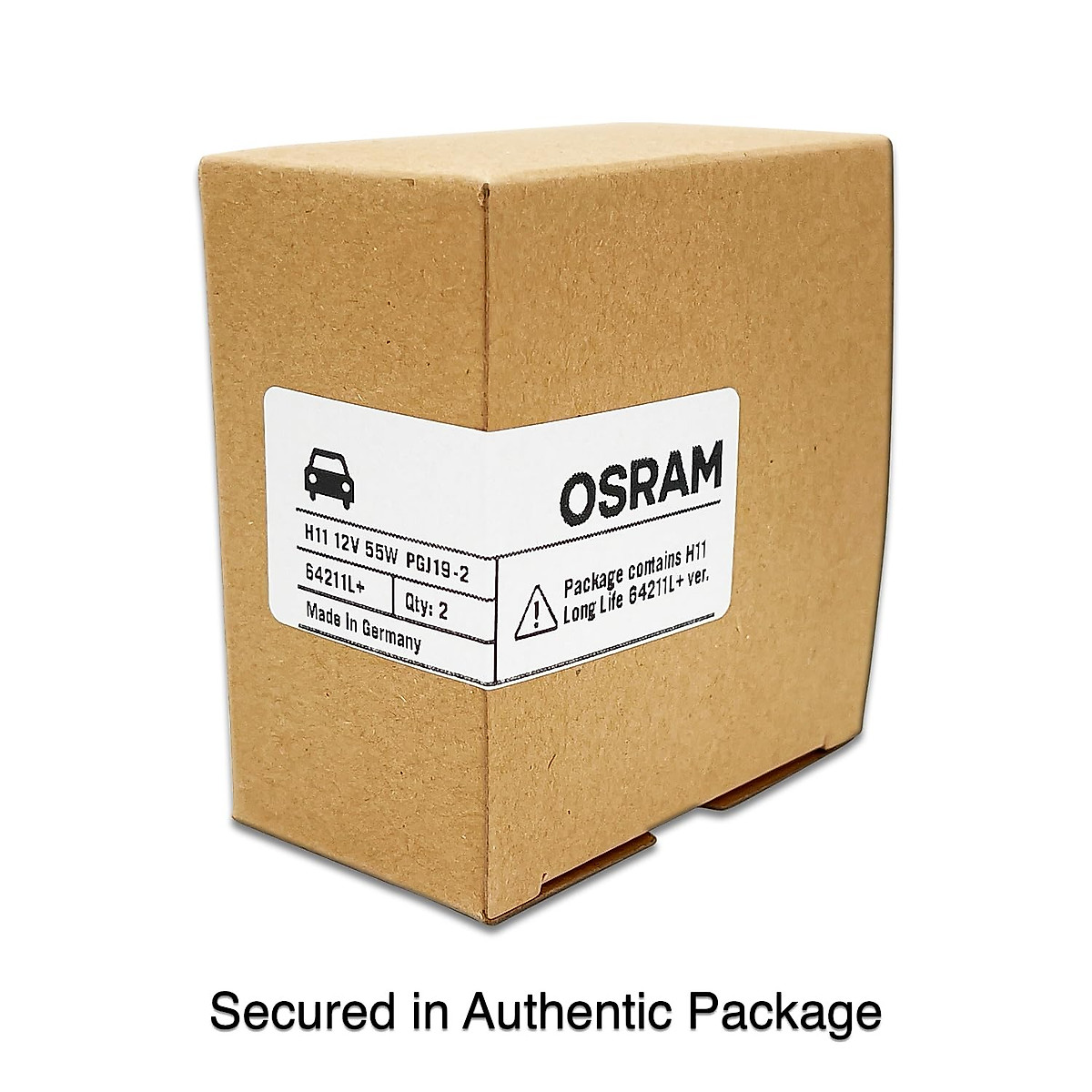 Osram H11 64211L+ DOT Original Standard Halogen Bulb 12V 55W 3800K PGJ19-2 Made in Germany/Pack of 2