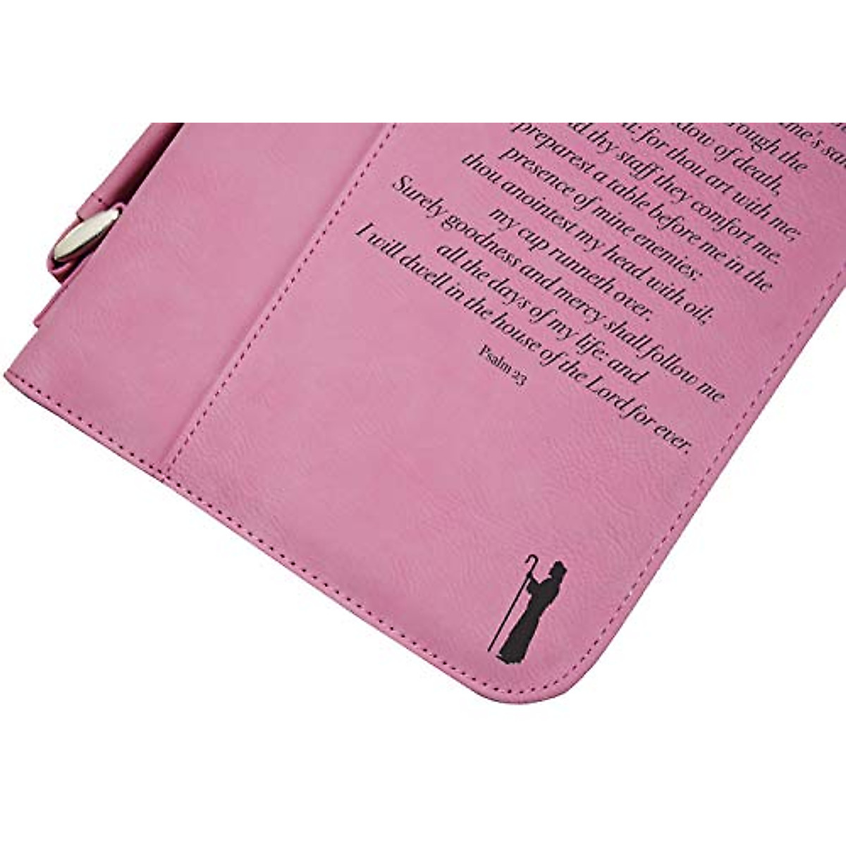Psalm 23 Engraved Pink Bible Cover | 7 1/2" x 10 3/4"