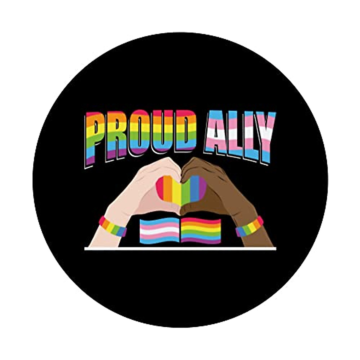 Trans Proud Transexual Transgender Flag LGBT Awareness PopSockets Swappable PopGrip