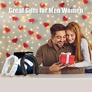 aimdty ChillGo Bladeless Neck Fan - 5200mAh Personal Portable Fan - Neck Air Conditioner - Cooling Wearable Fan Rechargeable - MAX 12Hrs, 4 Motors, Foldable - Great Gifts for Men Women - Black