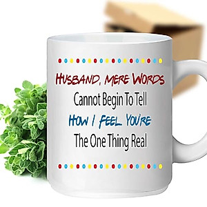 Husband Gift Ideas for Wedding Anniversaries - Couples Married Christmas - & Multicolor Unisex Sweat, 11 Oz White Ceramic Coffee Mug