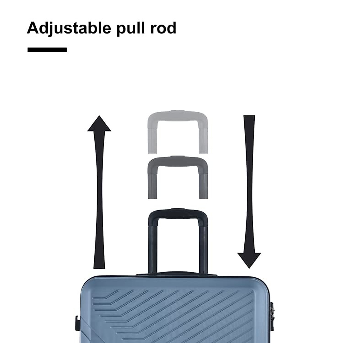 Tripcomp Luggage Sets Wear-Resistance Hardside Lightweight Suitcase Double Spinner Wheels, TSA Lock,Two Hooks, Scratch-resistant Carry-on,3 Piece Set(20inch 24inch 28inch) (Light Blue)