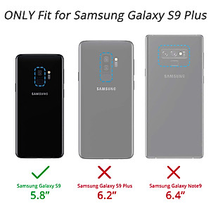 SURITCH Case for Galaxy S9, [Built-in Screen Protector] Full-Body Protection Shockproof Rugged Bumper Protective Cover for Samsung Galaxy S9 5.8 Inch (Gold Marble)