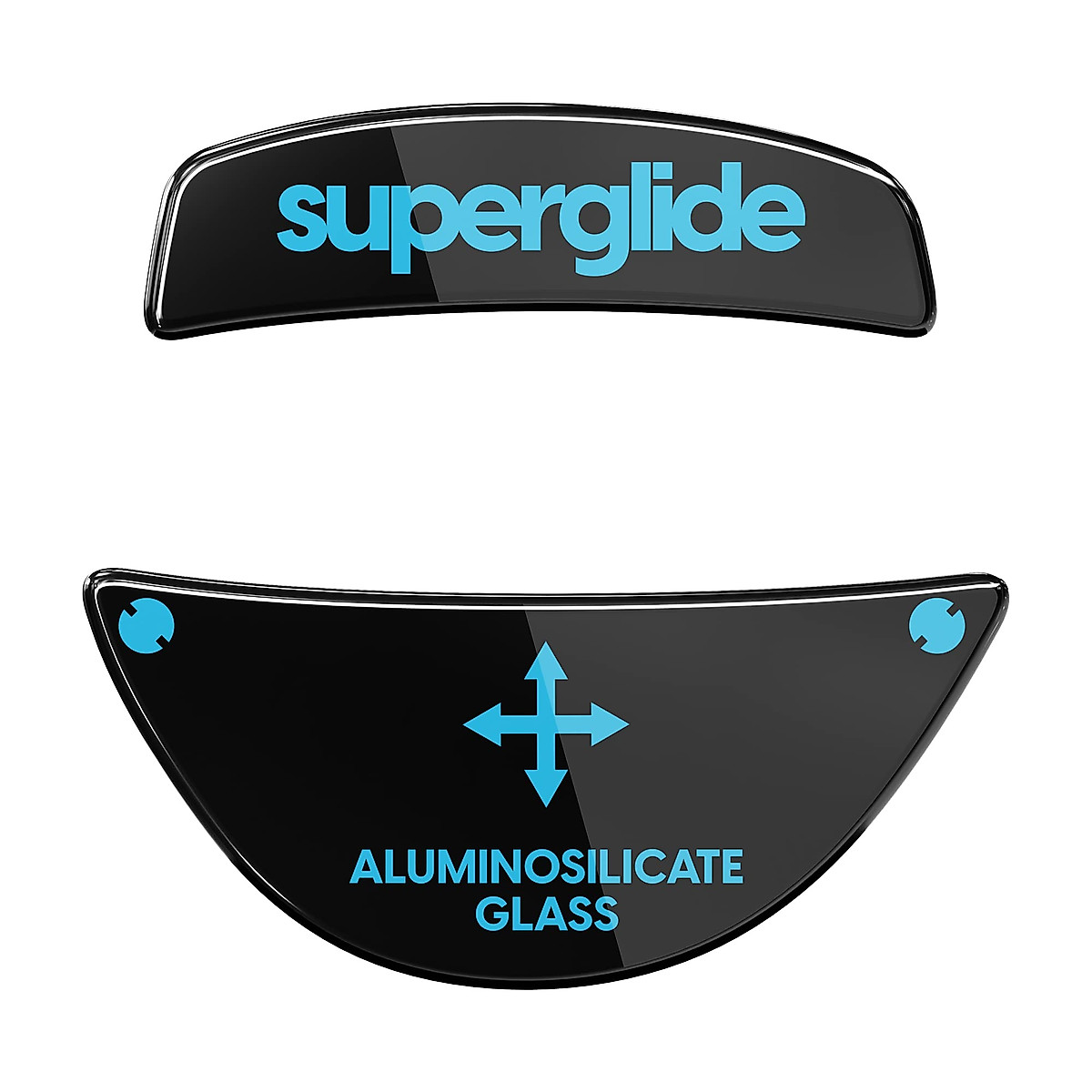 Superglide - Fastest and Smoothest Mouse Feet/Skates Made with Ultra Strong Flawless Glass Super Fast Smooth and Durable Sole for Roccat Kone Pro/Pro Air [Black]