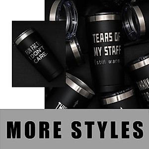 ARIABLE Employee Tears - Boss Day Christmas Gifts for Boss from Employee - Best Gift Ideas for World Best Boss Ever, Assistant, Men, Birthday, Principal, Office, 20oz Engraved Tumbler, Black