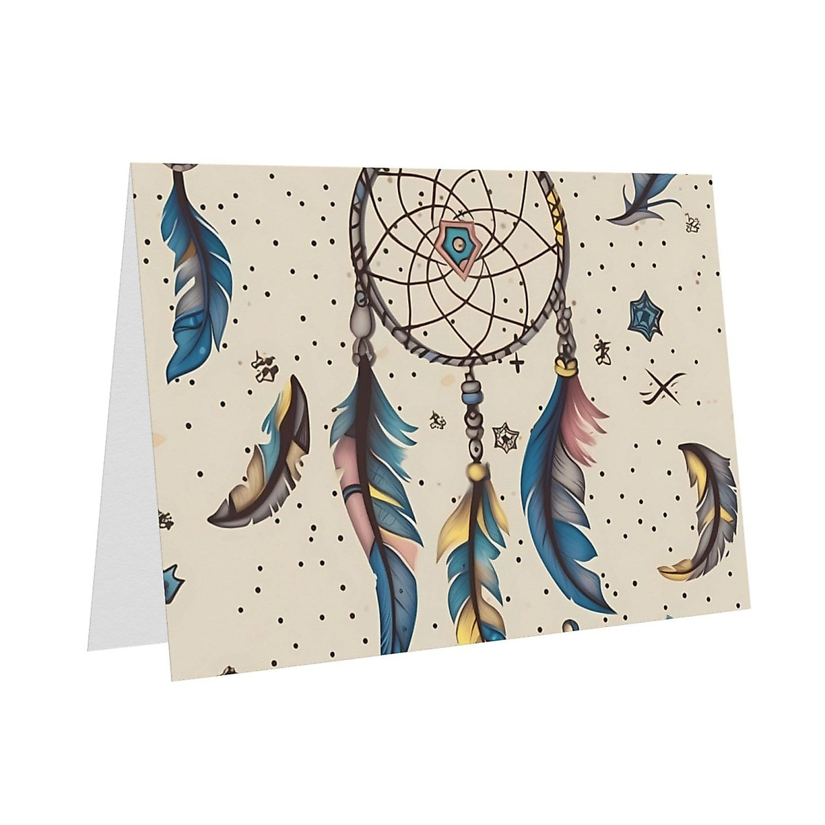 RLDOBOFE Birthday Cards With Envelopes Dream Catcher And Moon Wedding Cards Sympathy Cards Thinking Of You Cards Note Thank You Cards Blank Inside All Occasions Greeting Cards