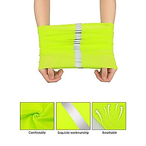 SATINIOR 8 Pieces Reflective Neck Gaiter for Men Cycling Balaclava Face Mask Cover Bandana Capuchas para el sol para Hombre Fluorescent Yellow