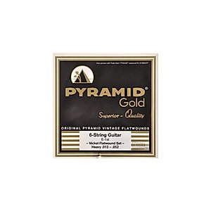 Pyramid Gold Flatwound Heavy Electric Guitar Strings 13-52
