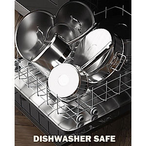 Cooks Standard Deep Sauté Pan with Lid, 4-Quart Professional Deep Frying Pan 18/10 Stainless Steel Chef’s All Purpose Pan with Cover, Compatible with All Stovetops