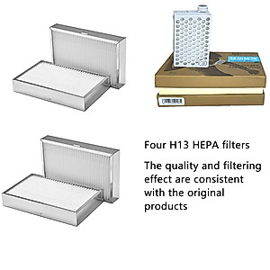 （4-Pack）Rsenr H13 HEPA Filter Compatible with Rsenr R18 and BROAD AirPro Filter,Compatible Rsenr R18 and BROAD FB2 Electric AirPro Accessories