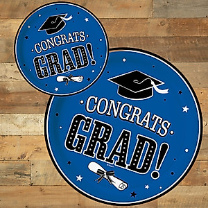 Oojami 80 pcs Graduation Plates Includes 40 Dinner Plates and 40 Dessert Plates Graduation party supplies class of 2024 dinnerware decoration (Green)