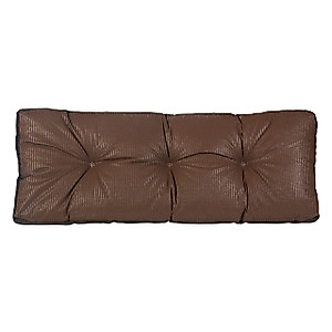 Klear Vu The Gripper Omega Non-Slip Tufted Bench Cushion for Indoor Furniture, Entryway Storage, Bay Window, Corner Nook or Piano Seat, 43 Inches, 05 Chestnut