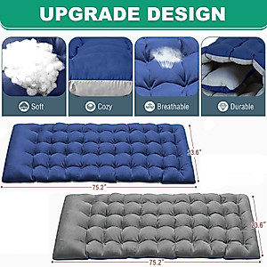 LILYPELLE Folding Outside Chaise Lounge Chair with Mattress, 5 Position Adjustable Patio Folding Lounge Chair Reclining Chairs Perfect for Sunbathing, Camping, Pool, Beach, Patio