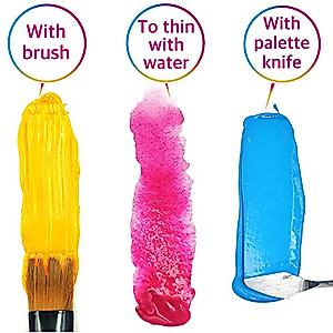 Art Whale Gouache Paint Set 42 Colors 50 ml, 1.7 fl oz Cups With Lids in a Carrying Case Water-Based Paint Set for Painting on Canvas, Paper, Wood - Art Supplies For Adults, Students, and Kids