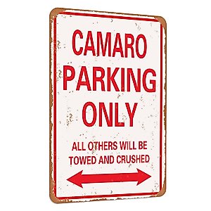 Ca Parking only vintage look funny mental tin sign-8 X 12 inches-Aluminum