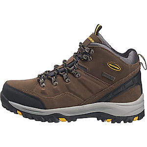 Skechers Men's Relment Pelmo Hiking Boot, Khaki, 10.5 X-Wide