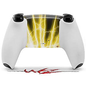 WraptorSkinz Skin Wrap compatible with Sony PS5 DualSense Controller Lightning Yellow (CONTROLLER NOT INCLUDED)