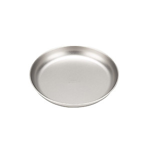 Snow Peak Titanium Trek Plate - Ultralight, Durable Camping Plate - Outdoor Kitchen Essential for Backpacking & Camping - 18 cm
