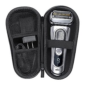 Simfree Shaver case,Shaver case for travel,Travel Case for shaver,Razor Case,Razor Case travel, Razor case men, EVA hard Razor case for travel, Hard Carrying Case for Trimmer and Razor Shaver (Black)