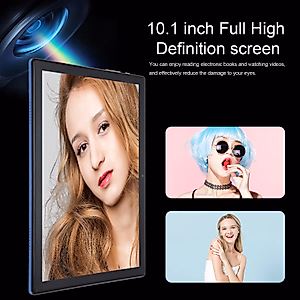 Digital Tablet, 8GB RAM 256GB ROM 2 in 1 Tablet 10.1 Inch Blue 7000mAh FDH Screen for Video for Reading (US Plug)