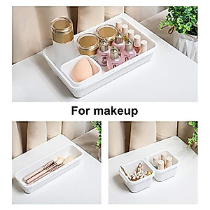 BYCY 32 PCS Drawer Organizers Office Interlocking Drawer Organizers Tray Dividers Storage Bins(32 Pack)