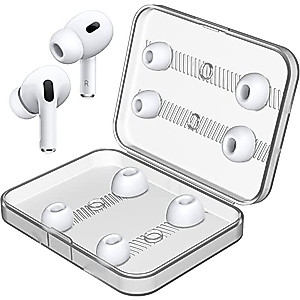 [4 Pairs XS/S/M/L] Link Dream Ear Tips for AirPods Pro 2 (2nd Generation) Silicon Ear Buds Tips with Portable Storage Box (XS/S/M/L)