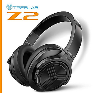 TREBLAB Z2 - Ultra Premium Over Ear Wireless Headphones - High-End Bluetooth 5.0 Stereo aptX, Active Noise Cancelling ANC Microphone, 35H Battery, Sports Gym Workout Travel Auriculares (Renewed)