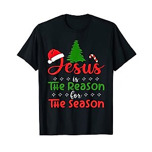 Christian Jesus The Reason Christmas Stocking Stuffer T-Shirt